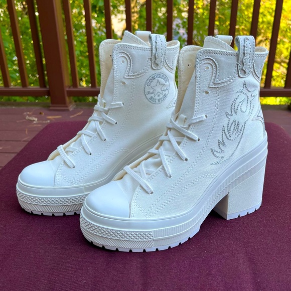 Converse | Shoes | Converse Womens Chuck 7 Deluxe Heel Platform Western ...